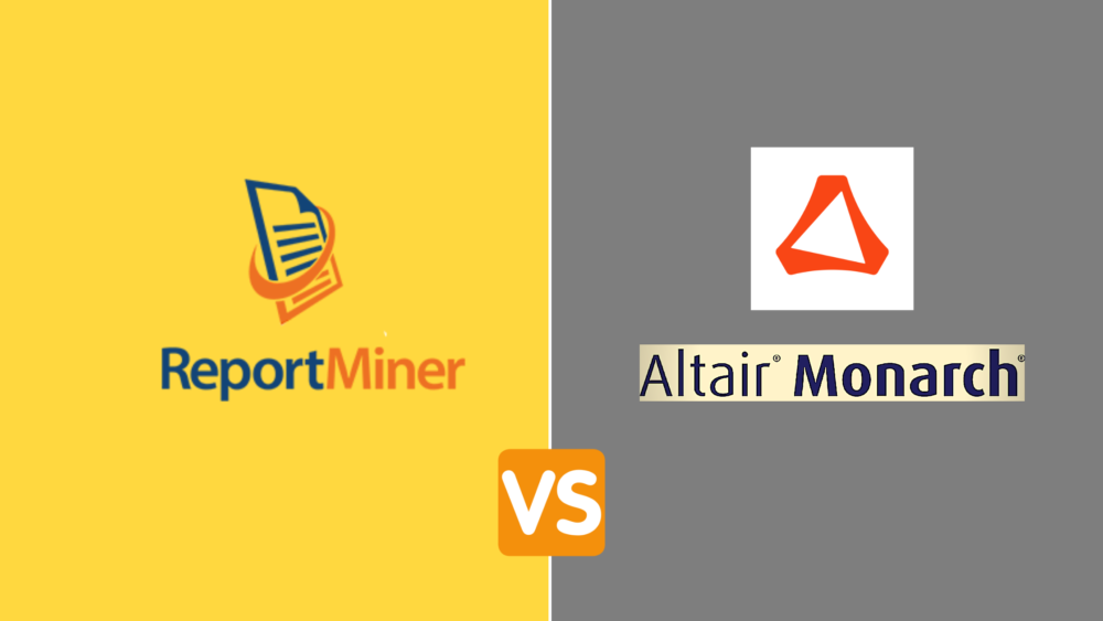 Astera ReportMiner vs Datawatch Monarch – Best Data Extraction Tool